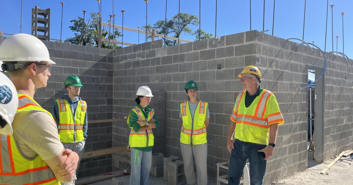 York College Civil Engineering Students Tour Dorm Construction Site